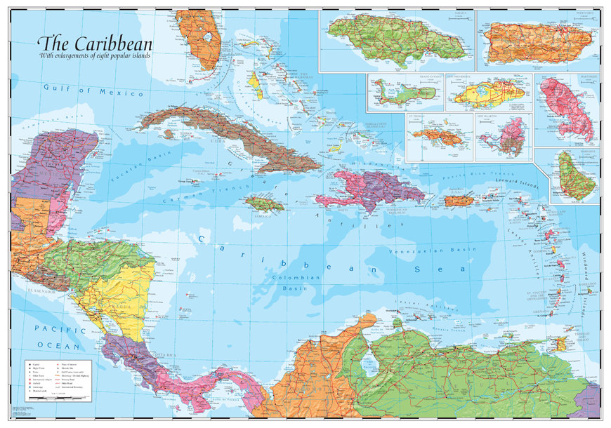 Caribbean Map - Oxford Cartographers