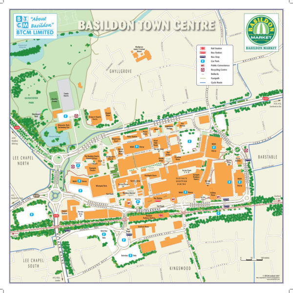 Basildon Town Centre - Oxford Cartographers