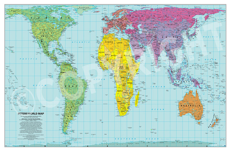 Peters Projection Map | Oxford Cartographers